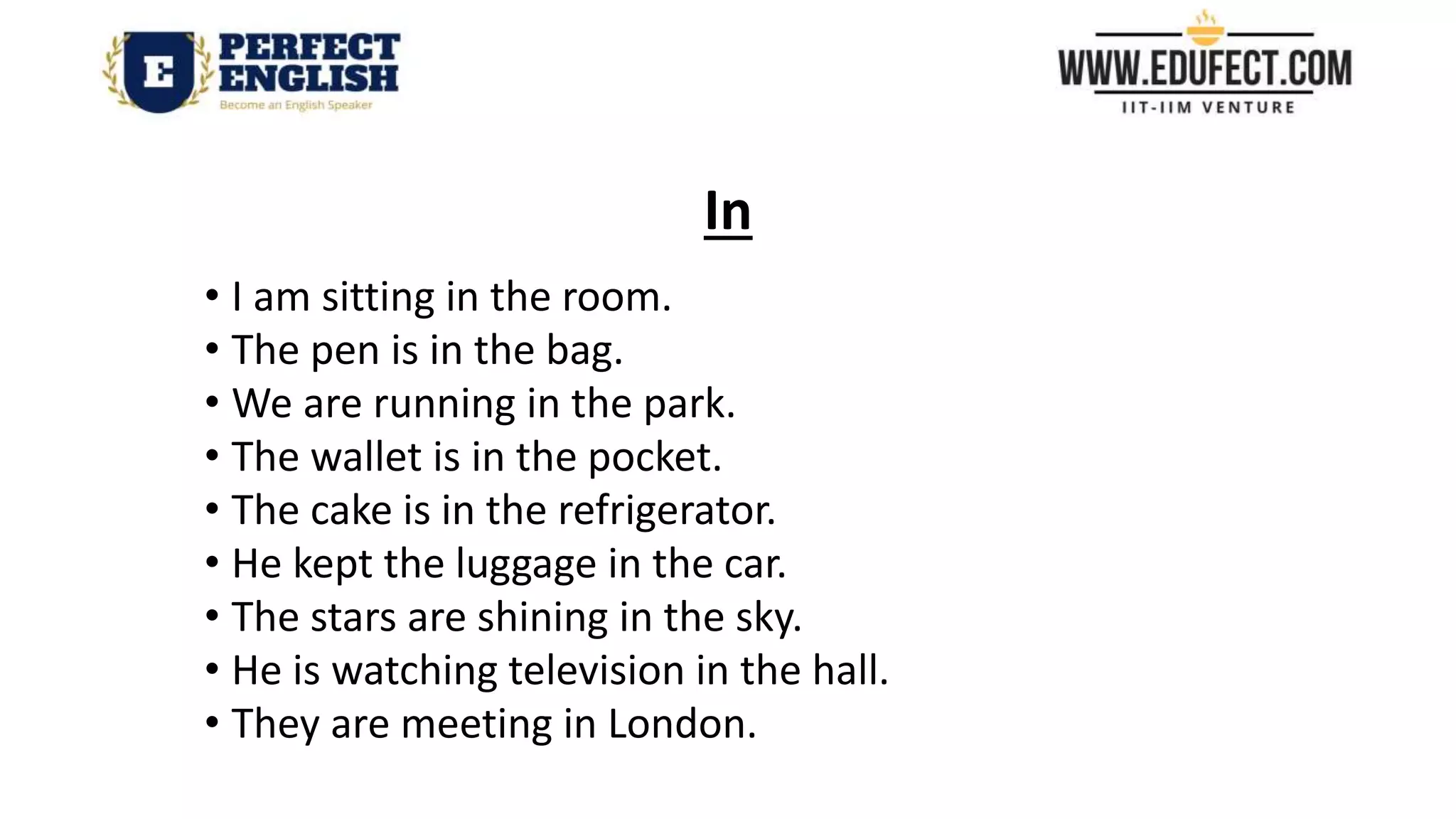 Prepositions in English Grammar - Time (at , on, in) and Place (At, on ...