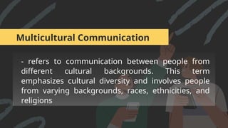 Purposive Communication : Communication in Multicultural Setting | PPTX