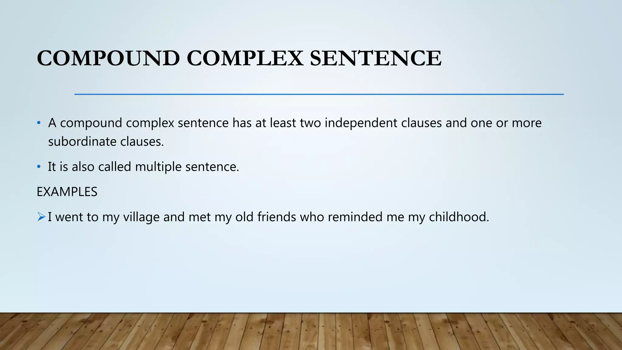 Types of sentence | PPTX