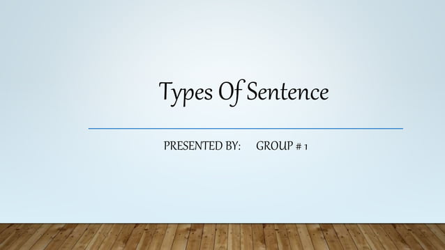 Types of sentence | PPT
