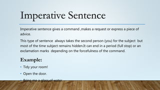 Types of sentence | PPTX