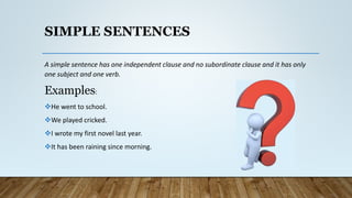 Types of sentence | PPTX
