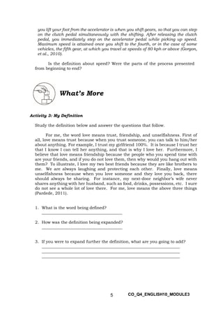 Giving Expanded definitions of Wordsssss | PDF