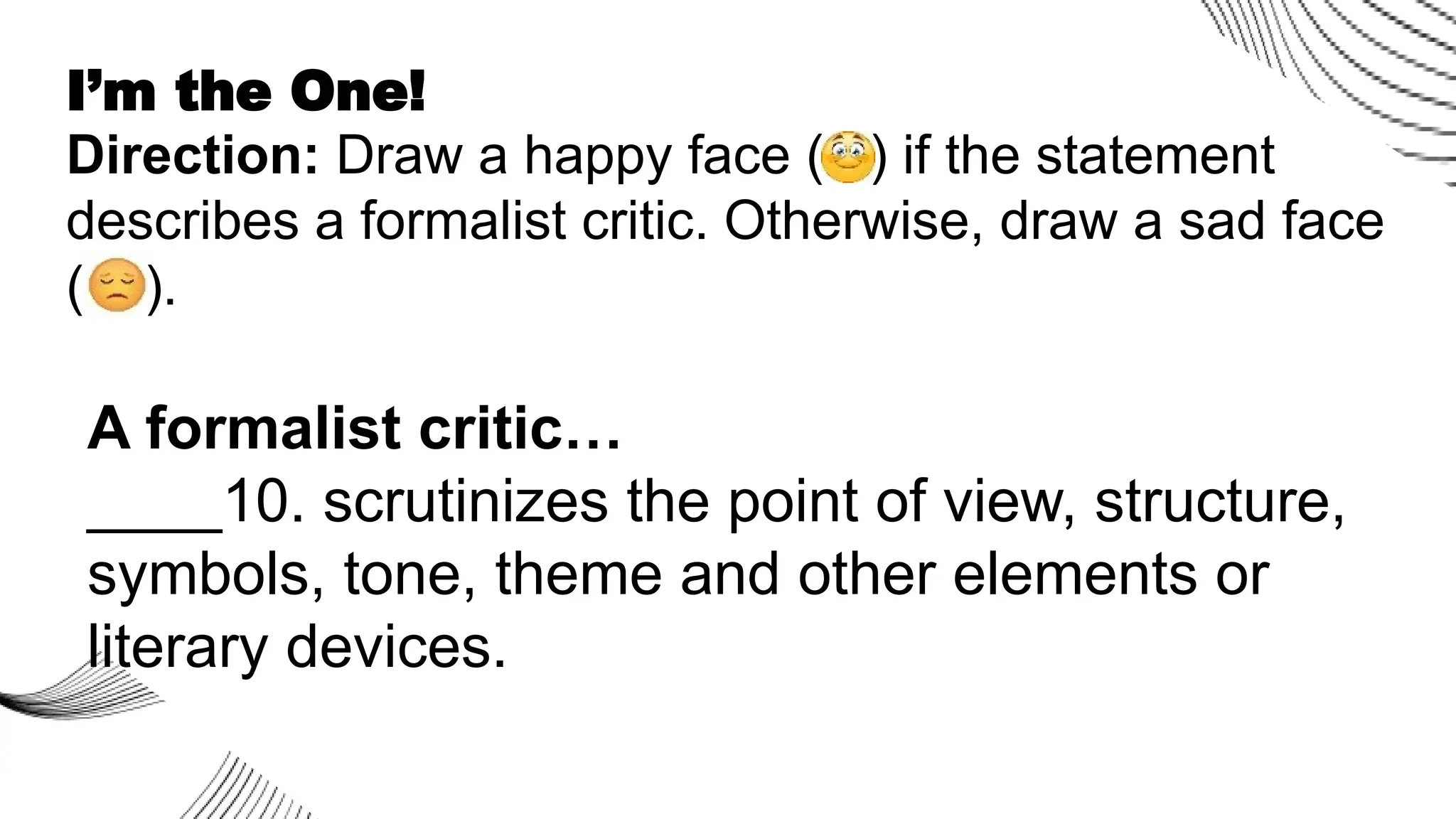 ENG10-WEEK 4-FORMALIST APPROACH - POWERPOINT | PPTX