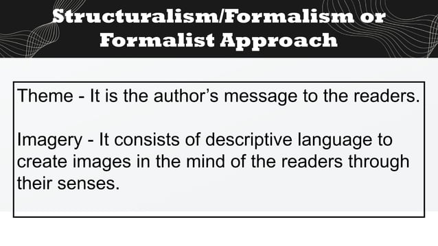 ENG10-WEEK 4-FORMALIST APPROACH - POWERPOINT | PPTX