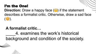ENG10-WEEK 4-FORMALIST APPROACH - POWERPOINT | PPTX