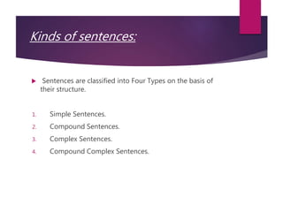 EngLish Ppt (Sentences) | PPTX