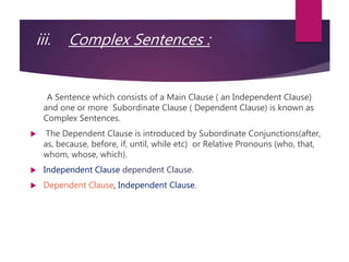 EngLish Ppt (Sentences) | PPT