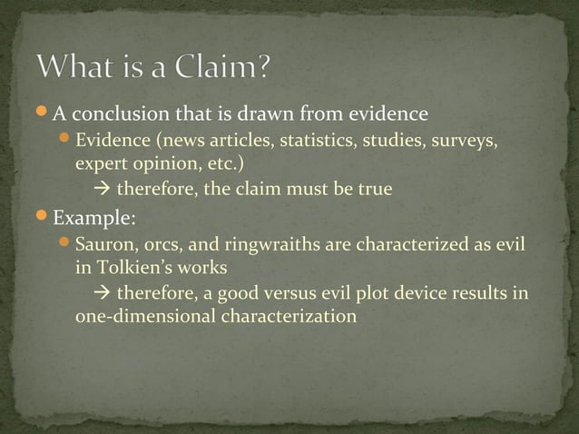 English: Claims | PPT