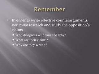 English: Counterarguments | PPT