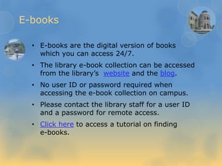 Library Orientation (ENG101) | PPT