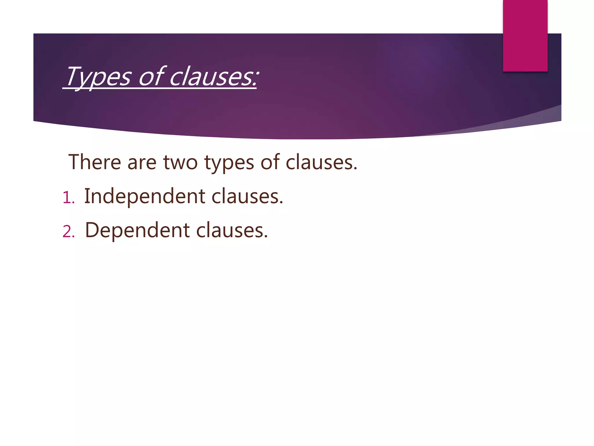 Types Of Sentences. Types Of Simple Sentences. Clauses. Conjunctions. | PPT