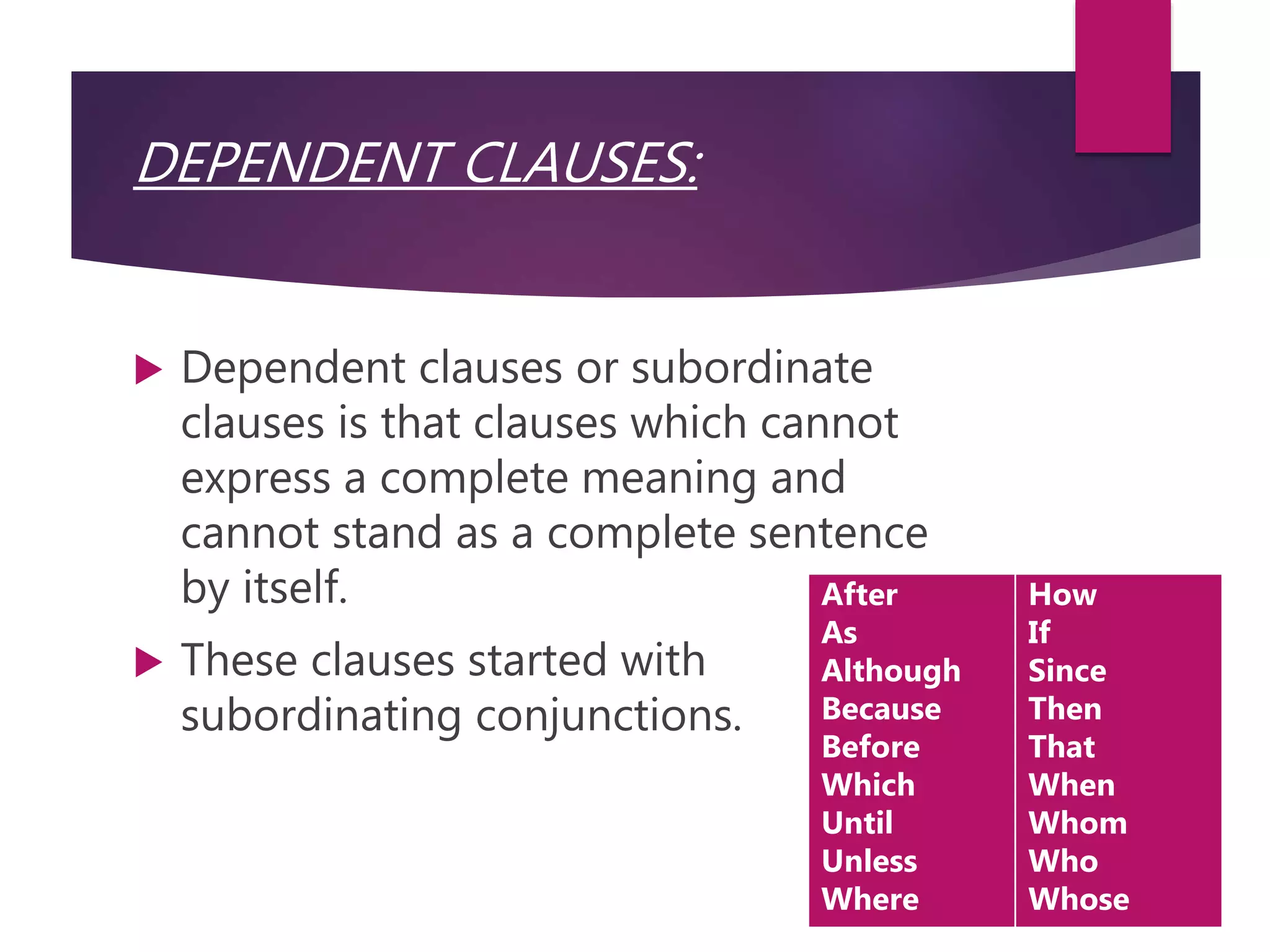 Types Of Sentences. Types Of Simple Sentences. Clauses. Conjunctions. | PPT