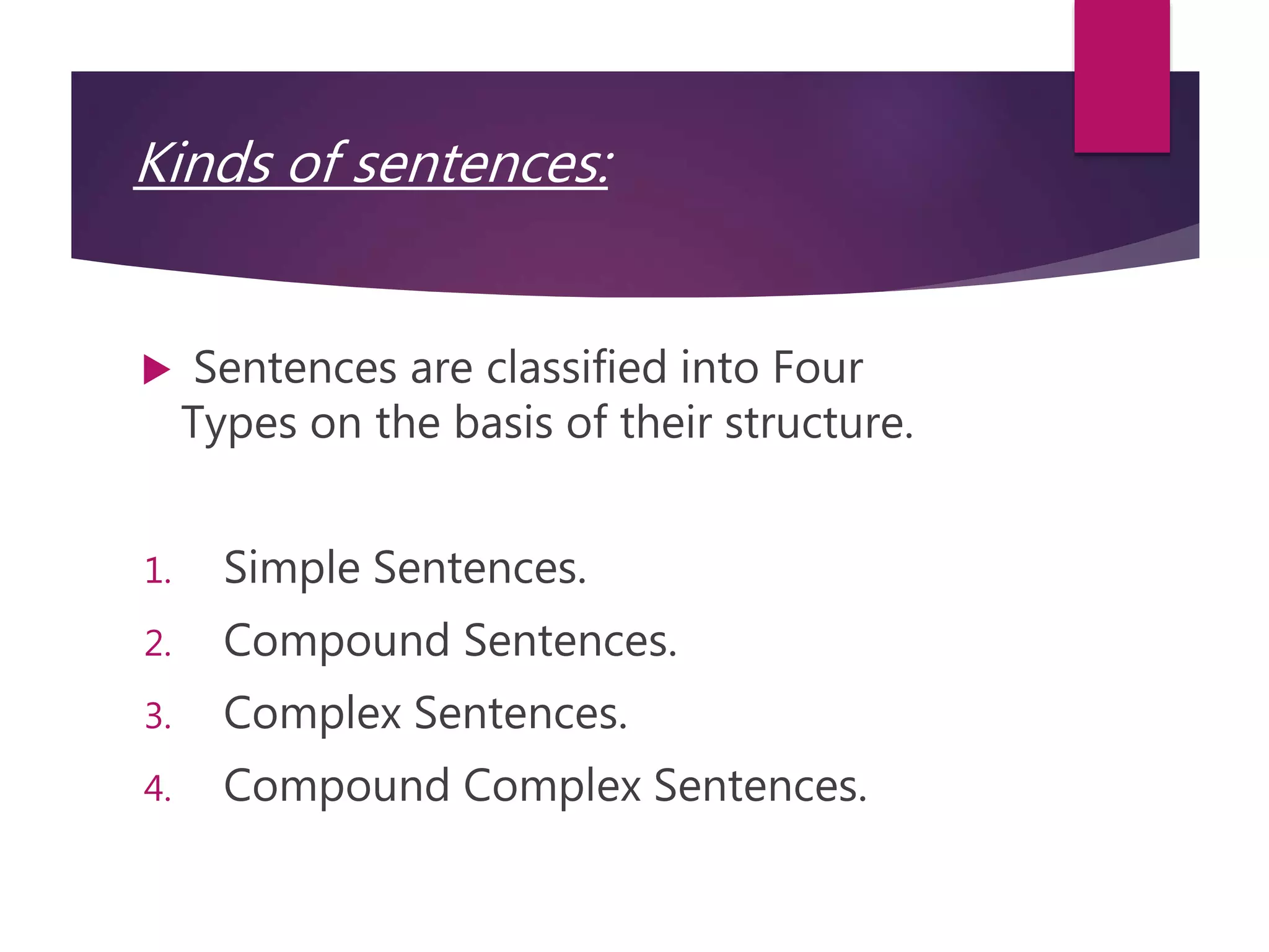 Types Of Sentences. Types Of Simple Sentences. Clauses. Conjunctions. | PPT