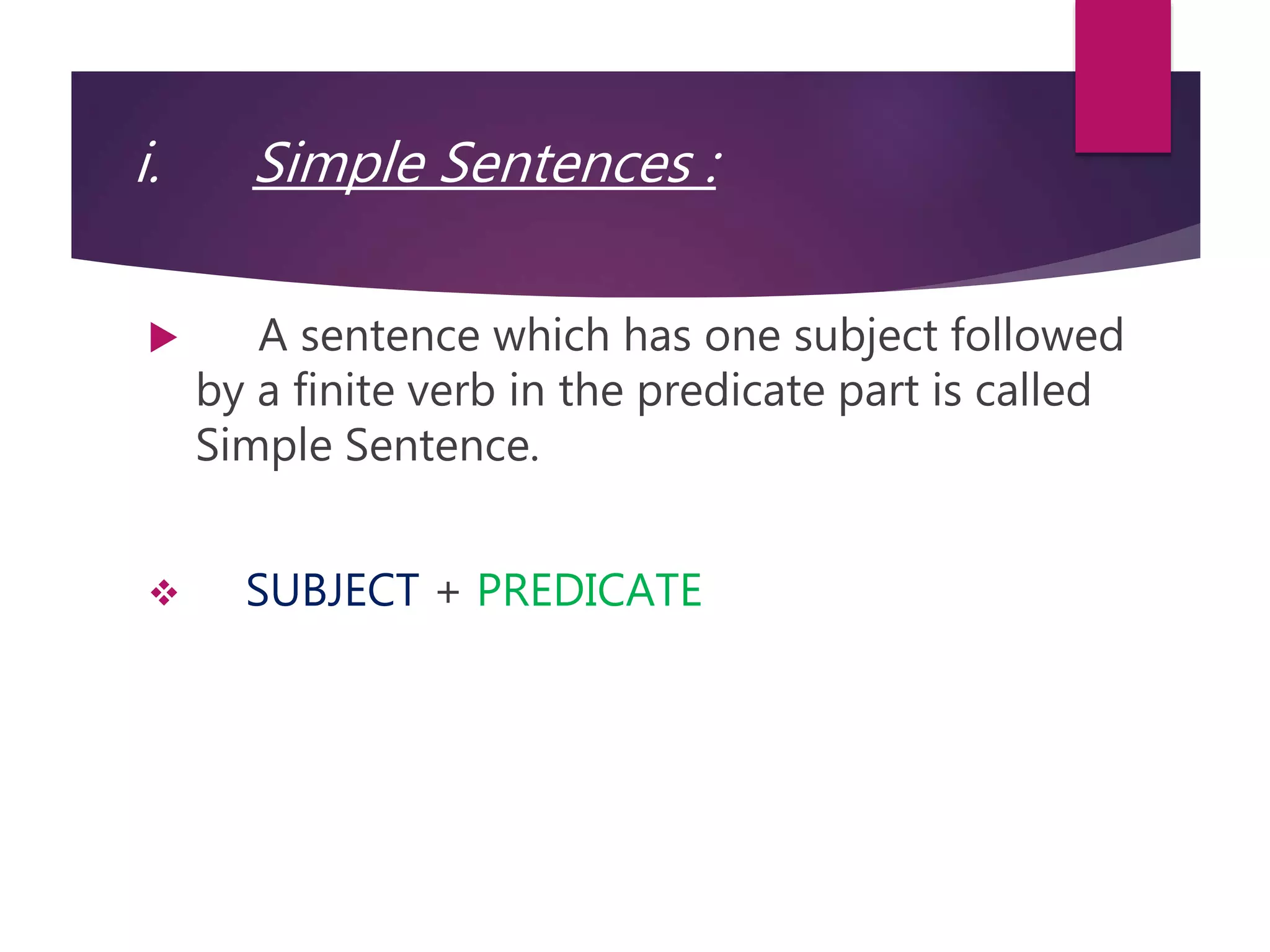 Types Of Sentences. Types Of Simple Sentences. Clauses. Conjunctions. | PPT