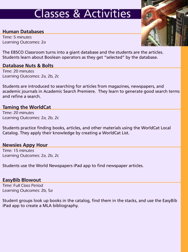 Composition Library Instruction | PDF