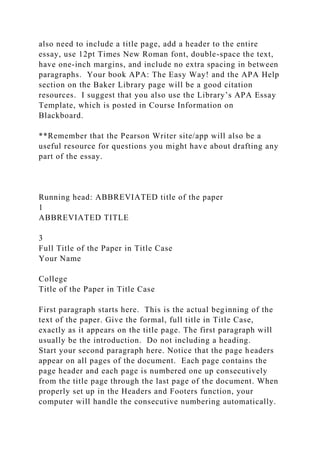 ENG 101 – Composition I — Rubric for Writing Assessment – Essay .docx