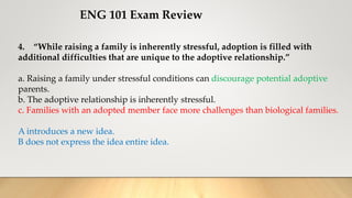 Eng 101 exam review nathalia bb | PPTX