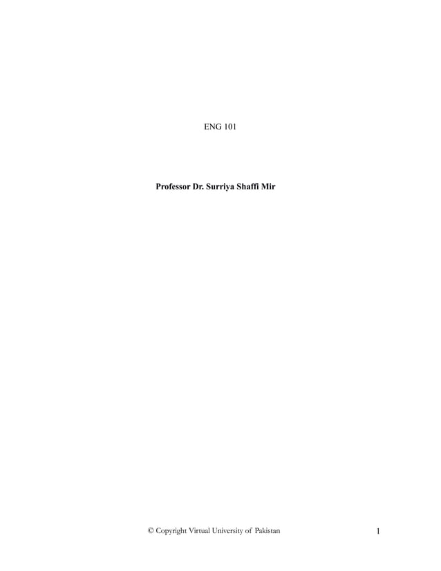 Eng 101 handouts | PDF