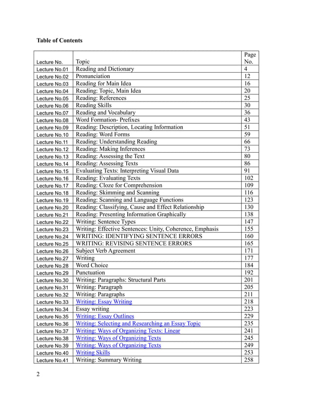 Eng 101 handouts | PDF