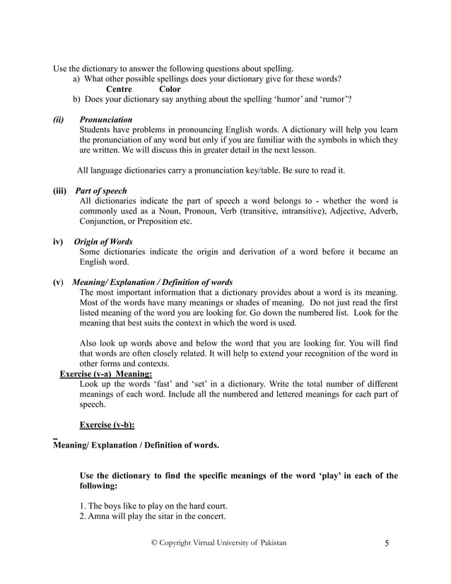 Eng 101 handouts | PDF