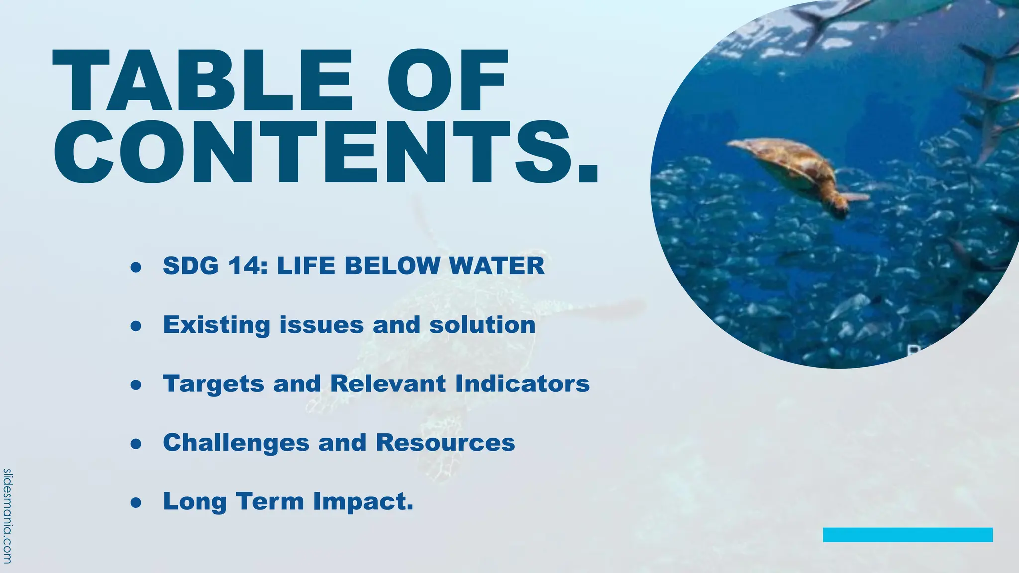 SUSTAINABLE DEVELOPMENT GOAL 14LIFE BELOW WATER (SDG 14) Brac ...