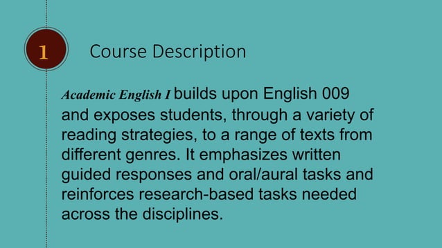 ENG101 Syllabus | PPTX