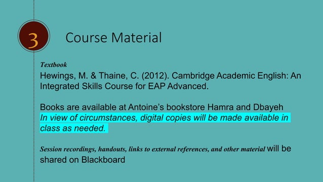 ENG101 Syllabus | PPTX