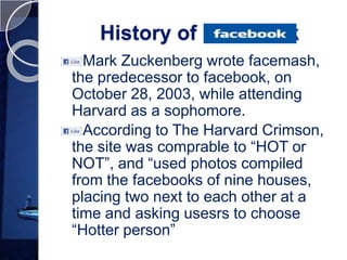 History of Facebook | PPTX