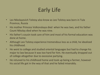Eng 102 6pm Leo Tolstoy | PPT