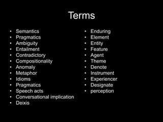 Semantics: The Meaning of Language | PPTX
