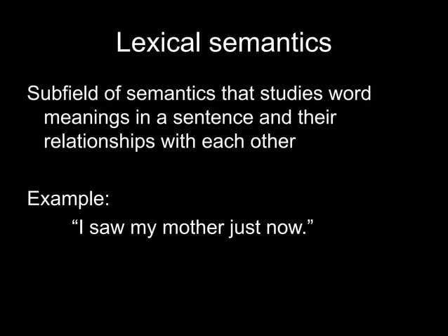 Semantics: The Meaning of Language | PPTX