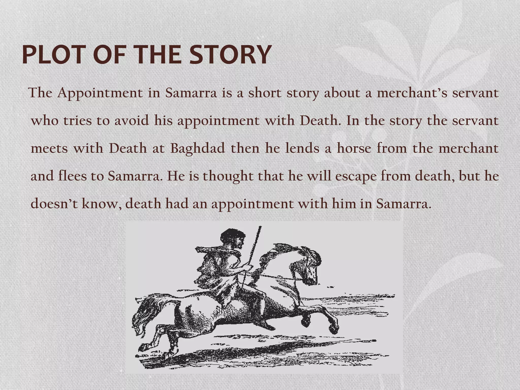 Eng 102 the appointment in samaara | PPTX