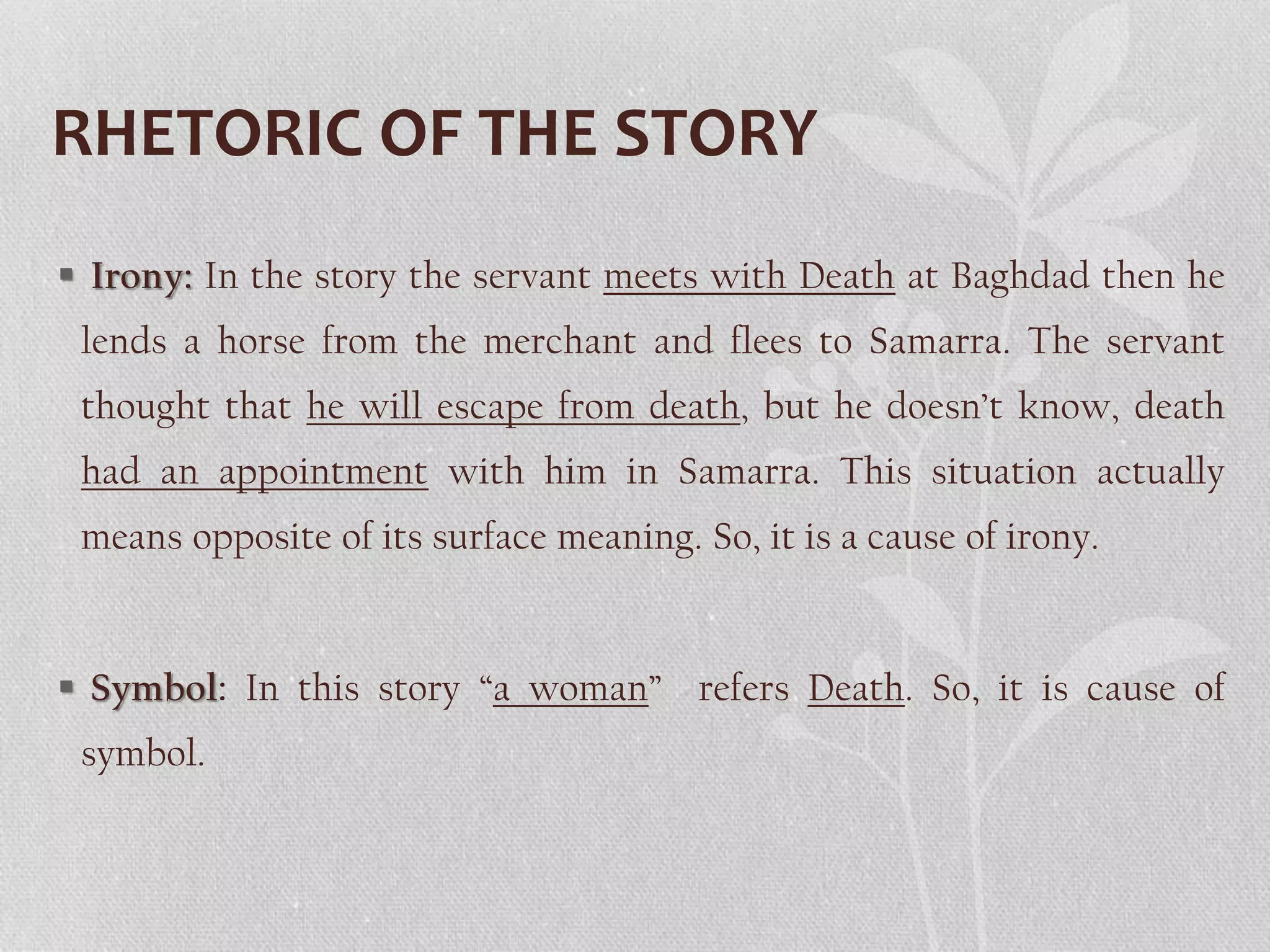 Eng 102 the appointment in samaara | PPTX