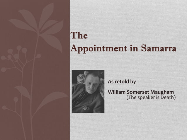 Eng 102 the appointment in samaara | PPTX