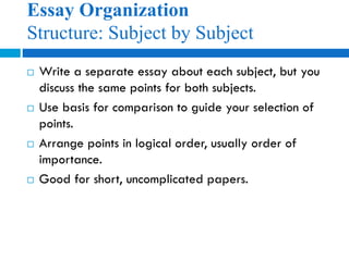 Eng 103 how to write compare and contrast essays | PPT