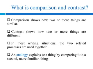 Eng 103 how to write compare and contrast essays | PPT
