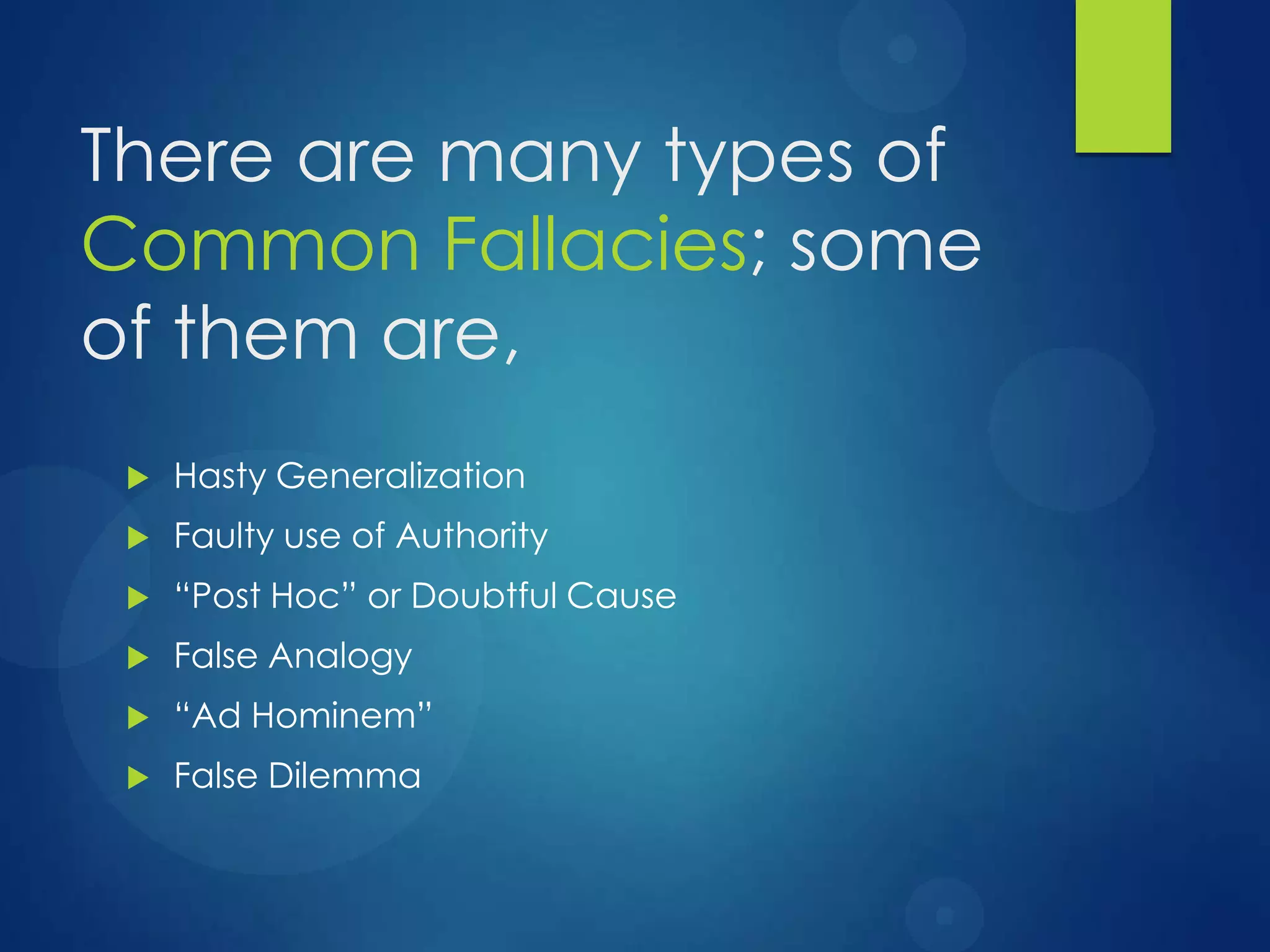 Some Common Fallacies in English Write-ups. | PPTX