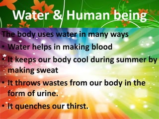 Presentation on water | PPTX