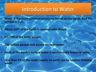Presentation on water | PPTX