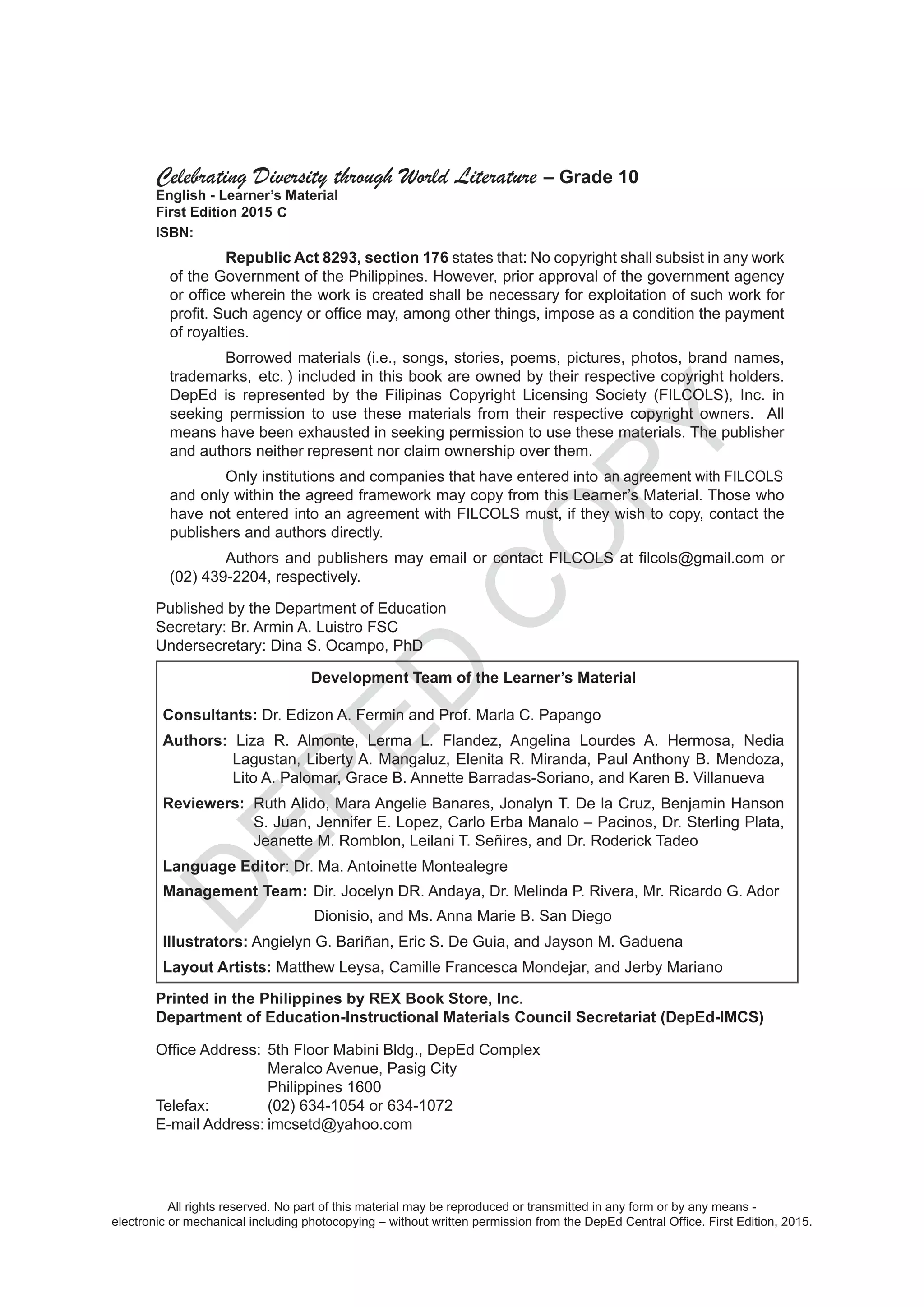 Eng10 LM UNIT4 | PDF