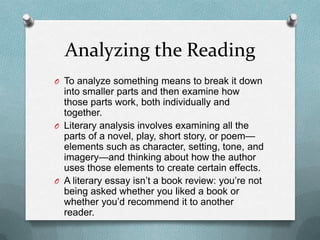 Eng 112 responding and reacting to literature | PPTX