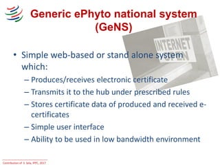 Electronic sanitary and phytosanitary certification in agricultural ...