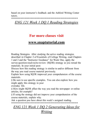 ENG 121 Effective Communication - snaptutorial.com