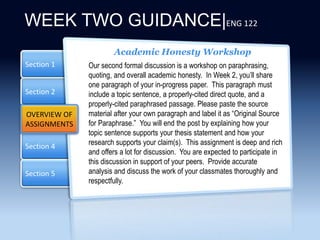 Week Two Guidance | PPTX