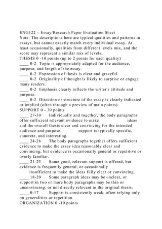 ENG122 – EssayResearch Paper Evaluation Sheet Note The descri.docx