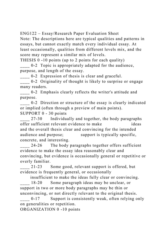 ENG122 – EssayResearch Paper Evaluation Sheet Note The descri.docx