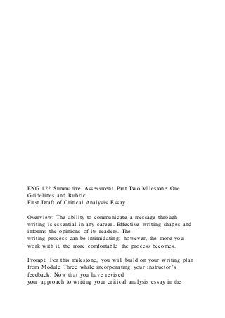 ENG 122 Summative Assessme | PDF