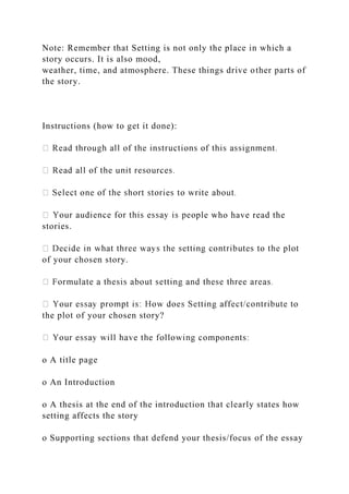 ENG 130- Literature and Comp Literary Response for Setting.docx