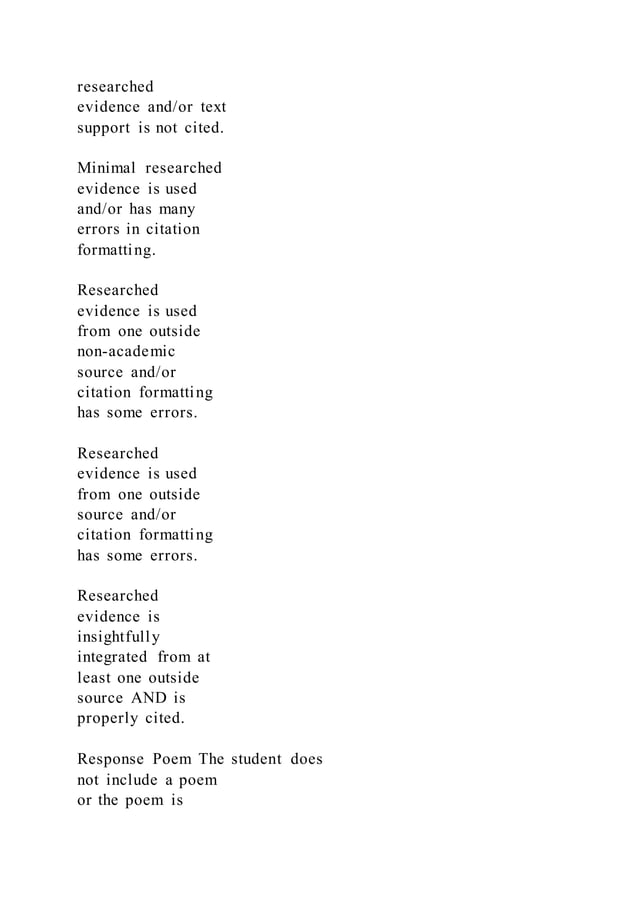 ENG 130 Literature and Comp Descriptive Imagery Response | PDF